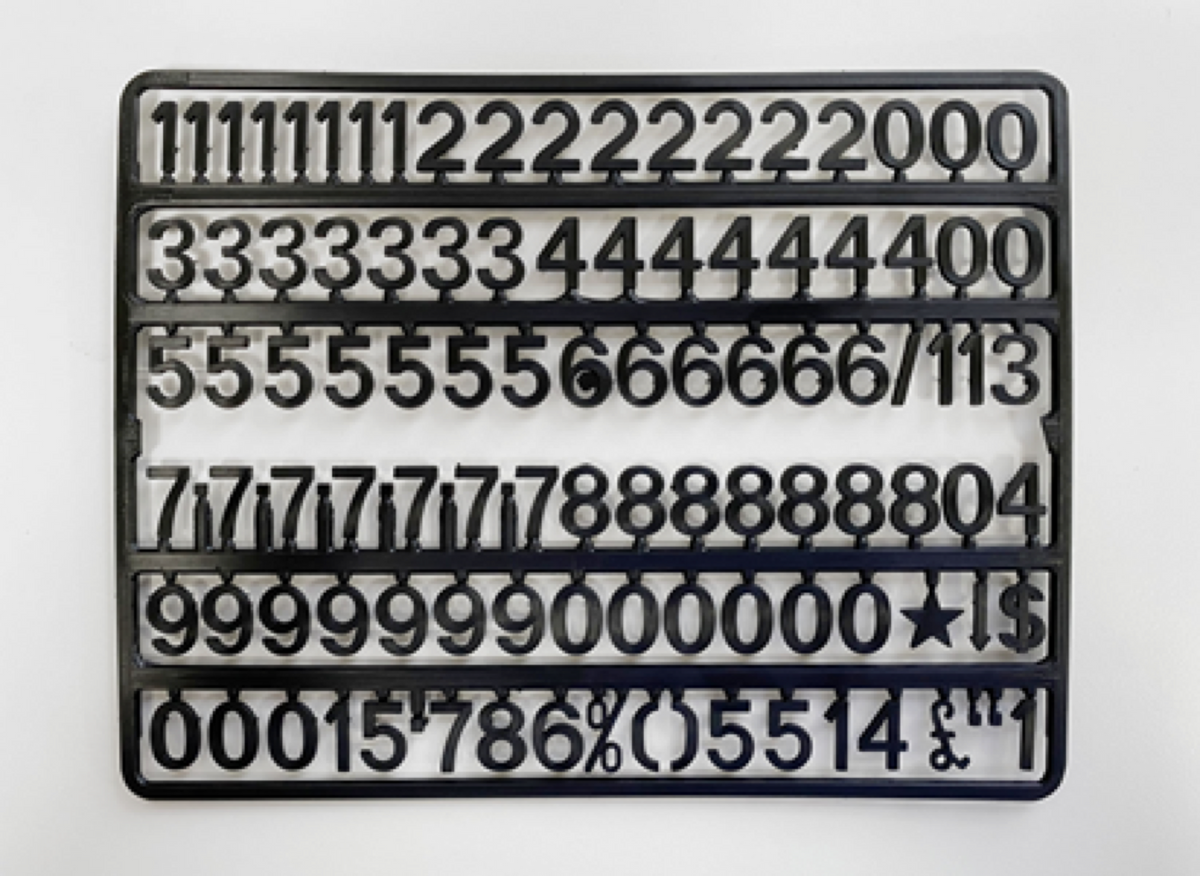 Executive Numbers (15MM, Black)